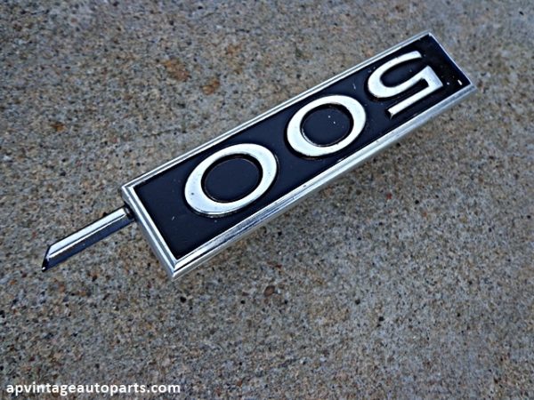 1967 Ford Custom 500 Fender Nameplate Emblem - AP Vintage & Classic ...
