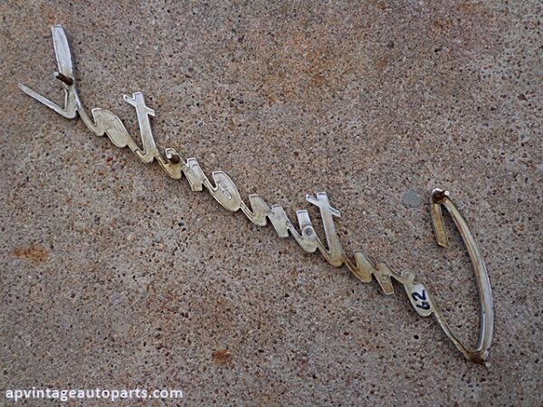 1962 Lincoln Continental Rear Quarter Emblem Nameplate Script - AP ...